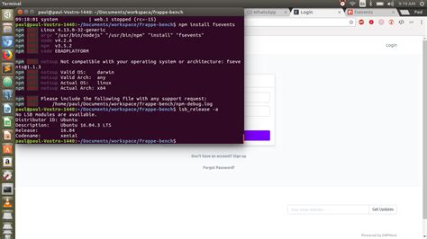 Not Able To Install Fsevents · Issue 12820 · Frappeerpnext · Github