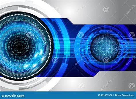 Eye Cyber Circuit Future Technology Concept Background Abstract Future
