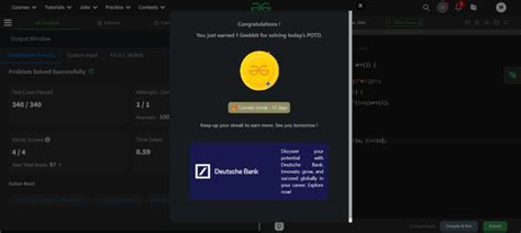Murugappan P On Linkedin Geekstreak2024 Deutschebank Coding