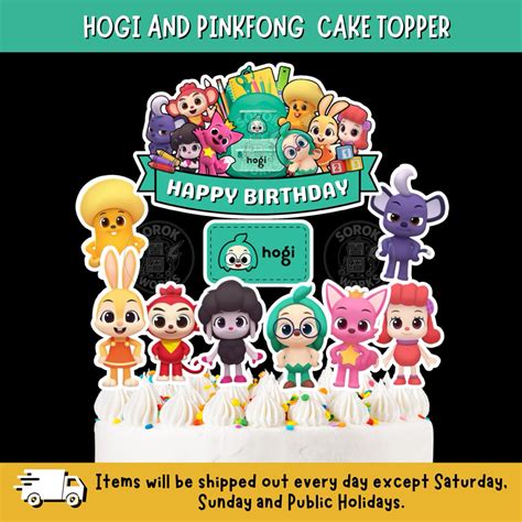 Hogi And Pinkfong Cake Topper Shopee Malaysia