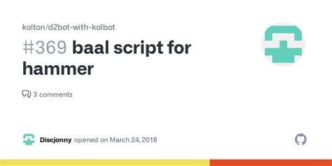 Baal Script For Hammer · Issue 369 · Koltond2bot With Kolbot · Github