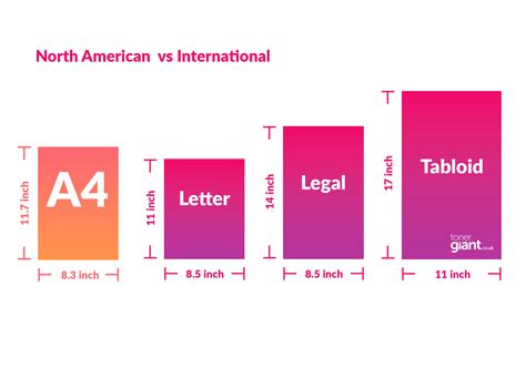 American Paper Sizes Letter And Paper Sizes A Visual Reference Of