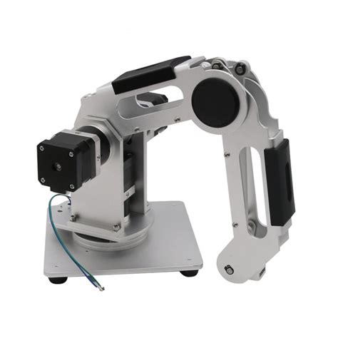 3 Axis Mechanical Robot Arm 3 DOF Robotic Arm 3pcs 42 Gear Motors Aluminum Alloy 6061 Silver