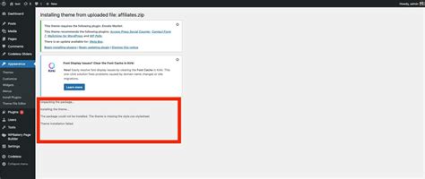 How To Fix The Package Could Not Be Installed The Theme Is Missing The Style Css Stylesheet