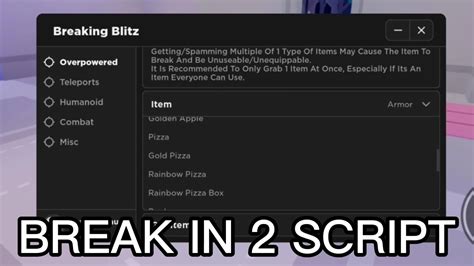 Break In 2 Script Works On Mobile And Pc Youtube