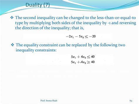 Linear Programming Prof. Sweta Shah. - ppt download