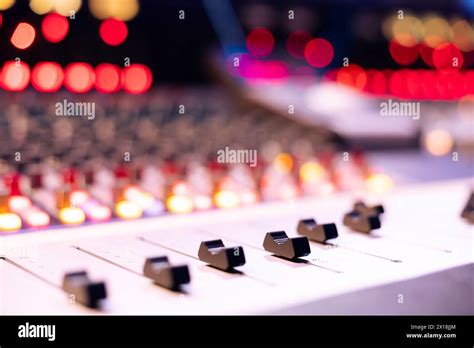Motorized Faders And Sliders Used In Music Production Industry Soundboard Pads Station For