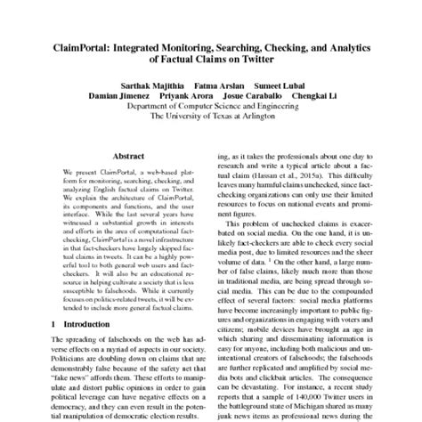 Claimportal Integrated Monitoring Searching Checking And Analytics
