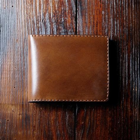 Classic Horizontal Bifold Dark Brown Leather Wallet Made From A High