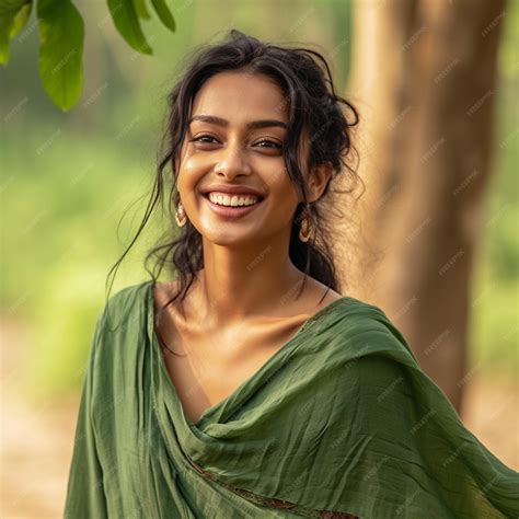 Premium Photo Beautiful Sri Lankan Woman In The Forest