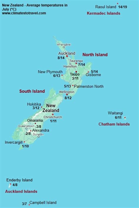 New Zealand Weather In July Climates To Travel