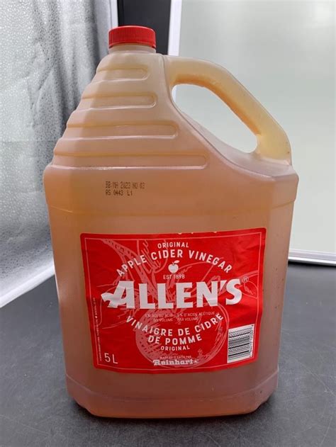 Allens Apple Cider Vinegar 5l With 5 Percent Acetic Acid Content