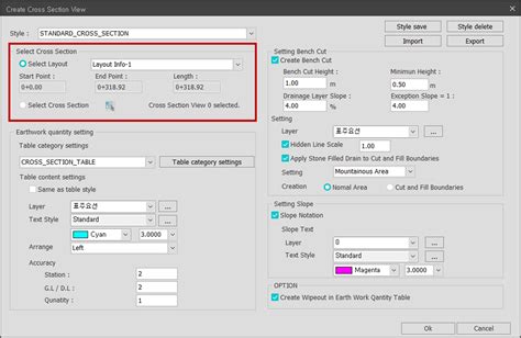 create cross section view midas support