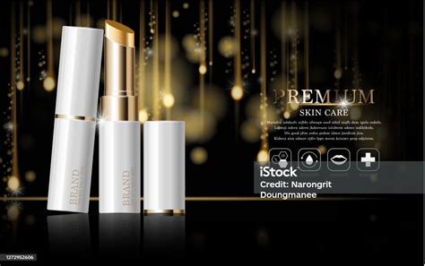 연간 판매 또는 축제 판매를위한 수분 페이셜 립스틱 실버 와 골드 립스틱 마스크 병 반짝이 입자 배경에 격리 우아한 화장품 광고 0명에 대한 스톡 벡터 아트 및 기타 이미지