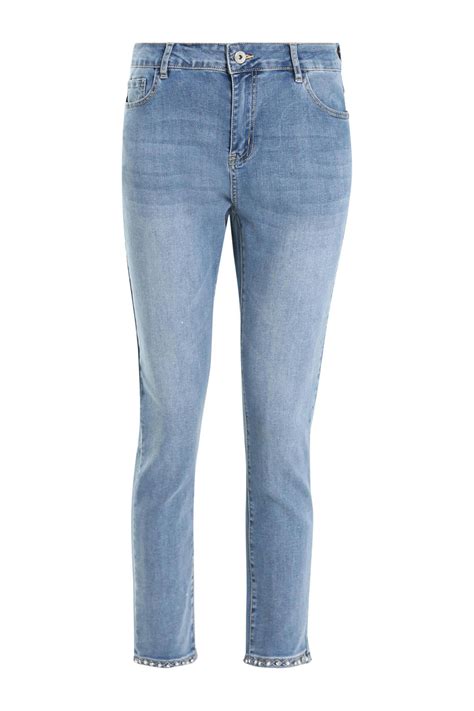 Cassis High Waist Slim Jeans Denim Clair Wehkamp
