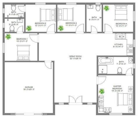 House Floor Plans 5 Bedroom