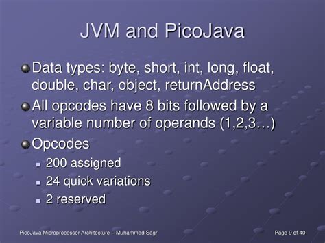 Ppt Picojava Microprocessor Architecture Powerpoint Presentation