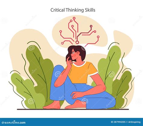 Critical Thinking Skill Strategic Decision Making Brainstorming Stock Vector Illustration Of