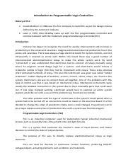 Introduction To Programmable Logic Controllers A History Of PLC Course Hero
