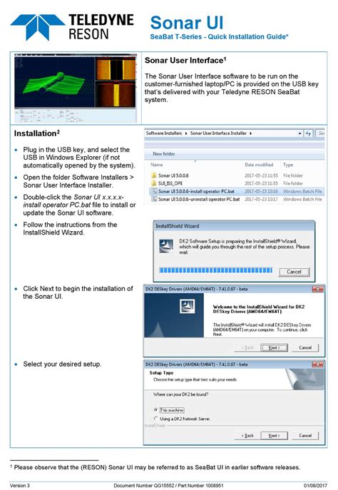 teledyne sonar ui seabat t series quick installation manual pdf