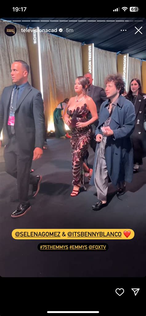 Selena Gomez Wears Sheer Dress With Benny Blanco at Delayed 2023 Emmys