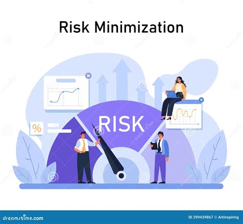 Risk Minimization Spotlighted Professionals Navigate Financial Charts Stock Vector
