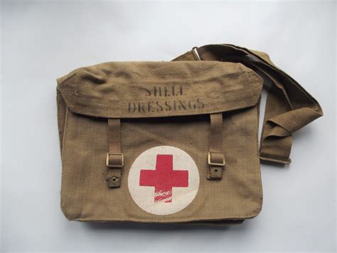 Ww2 37 Ptn Shell Dressing Haversack Dated 1942 Dbg Militaria