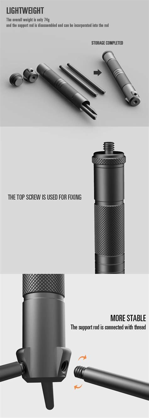 신상품 접이식 삼각대 스탠드 알루미늄 합금 휴대용 초경량 Brandreth 유니버설 사진 홀더 캠핑 램프 랙 알루미늄 합금 소재 접이식 사진 홀더 스탠드