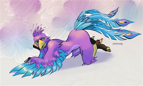 Rule 34 All Fours Anthro Avian Beak Bird Bird Feet Blue Body Bodily