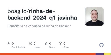 github boaglio rinha de backend 2024 q1 javinha repositório da 2ª