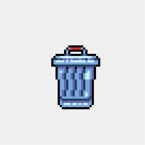 Trash Can In Pixel Art Style 20577445 Vector Art At Vecteezy