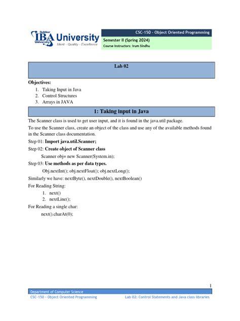 Lab 2 Pdf Control Flow Computer Programming