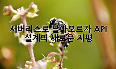 서버리스로 날아오르자 api 설계의 새로운 지평