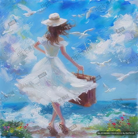 Ai创作图海边少女插画 夏天看海美女背影插画 海边女孩插画 插画梦幻女孩 梦幻风景女孩 唯美小女孩海边插画 梦幻女孩插画 浪漫意境遐想画 手绘海边散步的女孩 女孩坐在海边手绘 唯美意境少女插画