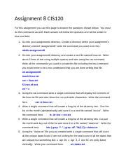 Linux Assignment8 Docx Assignment 8 CIS120 Noah Lewis For This Assignment You Use This Page To