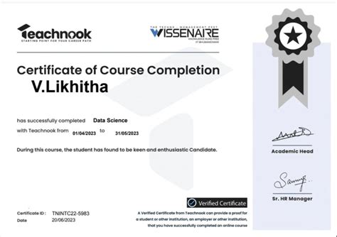 vusuvandla likhitha on linkedin i got certified in datascience with python at teachnook