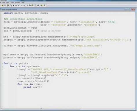 Postgis Commands In Arcpy