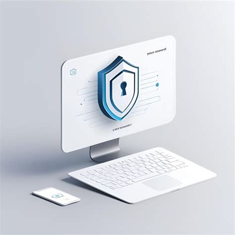 Cybersecurity Concept With Virtual Screen For Secure Internet Access