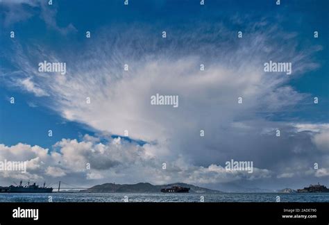 Cumulonimbus Cloud With Towering Anvil Head Over San Francisco Bay