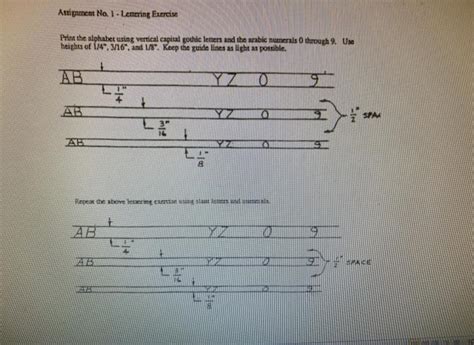 solved ansignment no lettering exercise print the