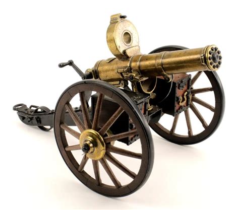 Sold Price Hartford Conn Gatling Usa 1883 Gun Cannon Desktop