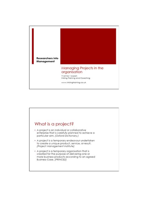 Defination Of Project Pdf Project Management Goal
