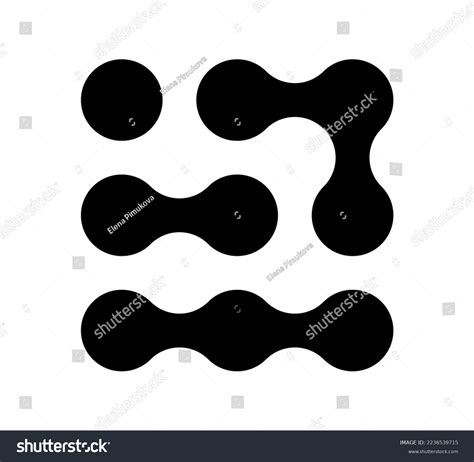 Connected Dots Icon Circles Pattern Sign Stock Vector Royalty Free