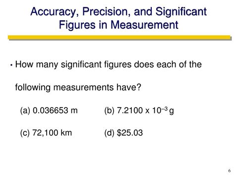 Ppt Accuracy Precision And Significant Figures In Measurement Powerpoint Presentation Id