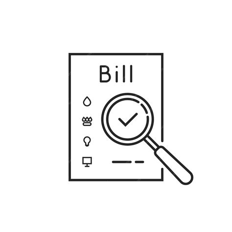 Premium Vector Thin Line Payment Of Utility Bills Icon