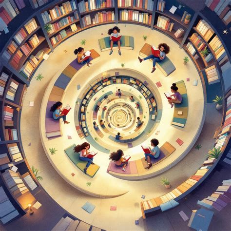 Free Magical Reading Vortex Photo Books Library Spiral Download