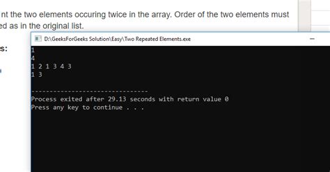 Geeksforgeeks Solution For Two Repeated Elements