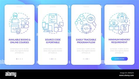 Procedural Programming Pros Blue Gradient Onboarding Mobile App Screen