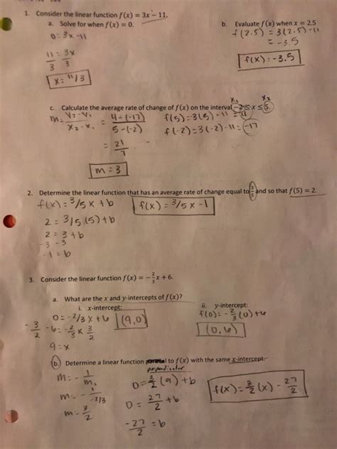 1 consider the linear function f x 3x 11 a solve