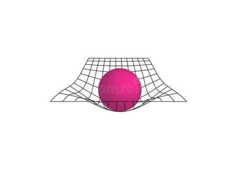 Distorted Grid With The Sphere The Sphere Distorts Space Vector